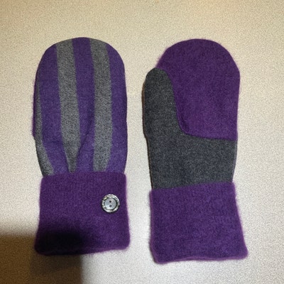 Women's Wool Mittens Made From Repurposed Lambswool and Merino Sweaters ...