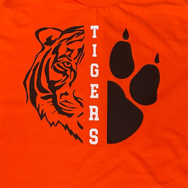 Tigers Digital Download | Tiger Print | Editable Tigers Mascot SVG for ...