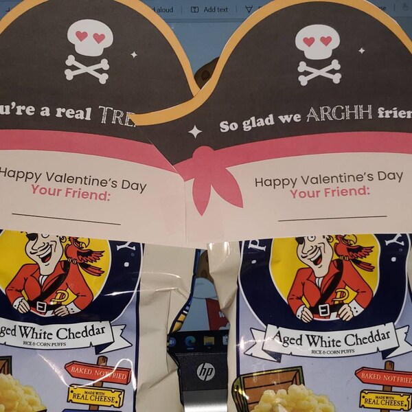 Pirates Booty Pirate Hat Valentine, School Valentine, Classroom ...