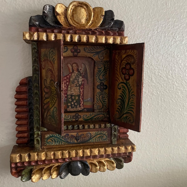 Cuzco School • Colonial Art • Retablo Santo • Original Oil Painting ...