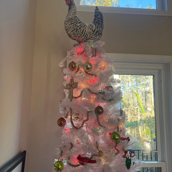 TREE TOPPER Big Hen Chicken Poultry Lover Farm Farmhouse Christmas ...