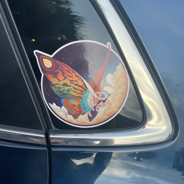 Mothra Vinyl Sticker: Queen of Monsters, Kaiju Art (5 Inch) - Etsy