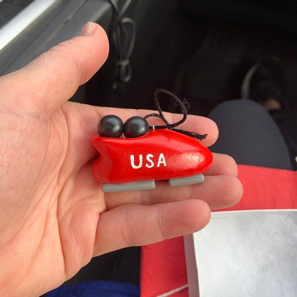 Bobsled Ornament - Bobsleigh Ornament - Winter Sport Ornament ...