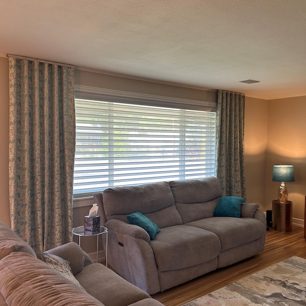 Custom Made Luxury Curtain and Side Tulle Elegant Style for Living Room ...