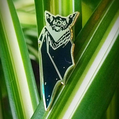 Bat Enamel Pin - Etsy