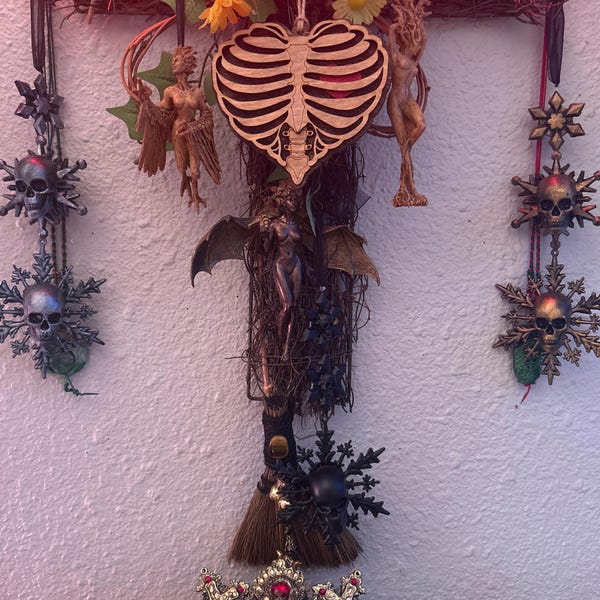 Gothic Wall Plaque, Handmade Gothic Wall Plaque, Embrace the Macabre ...