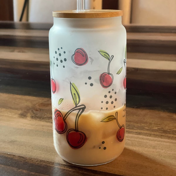 Frosted Iced Coffee Can With Lid and Straw, Beer Can Glass, Soda Can ...