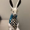 White Rabbit Figurine, Deluxe Dapper Rabbit, English Rabbit, White ...