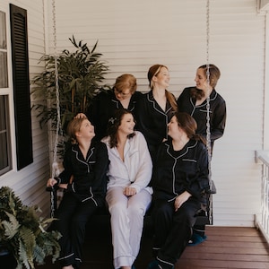 Plus Size Pajamas, Bridesmaid Pjs, Silk Pajamas, Personalized Pajamas ...