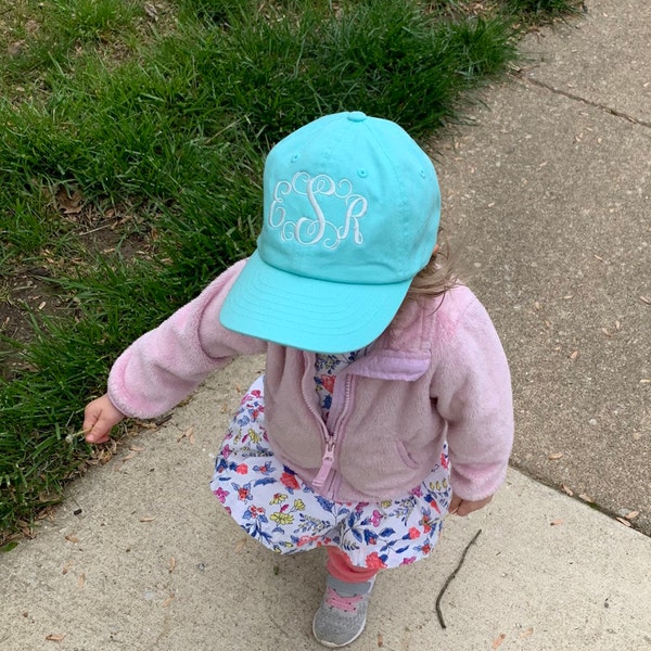 Monogrammed Kids Baseball Hat, Personalized Youth Baseball Hat, Baby ...