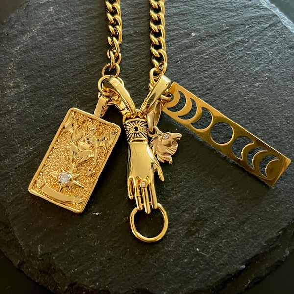 Lovely Vintage 18k Stylish Golden Charms Goldfilled and Stainless Steel ...