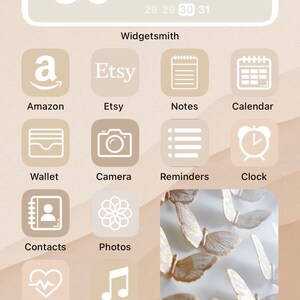 Ios 14 Icons Beige Neutral App Icons Cream Ios 14 Aesthetic iPhone ...