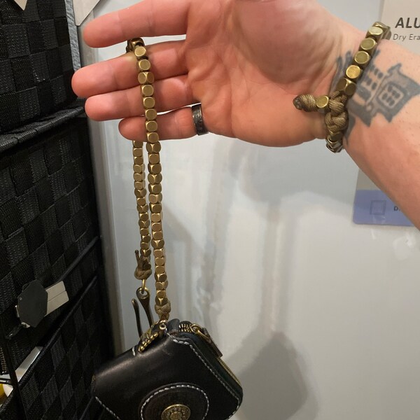 Black EDC Wallet Chain Style Lanyard - Etsy