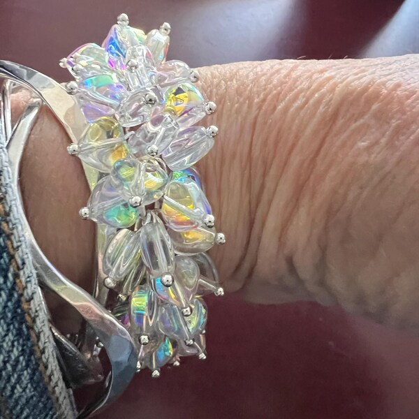 Star Cha Cha Bracelet, Nebula Color Mix, Half Mirrored Glass Beaded ...