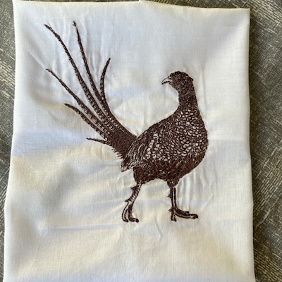 Pheasant Machine Embroidery File, Sketched Style. 4 Sizes, 7 File ...