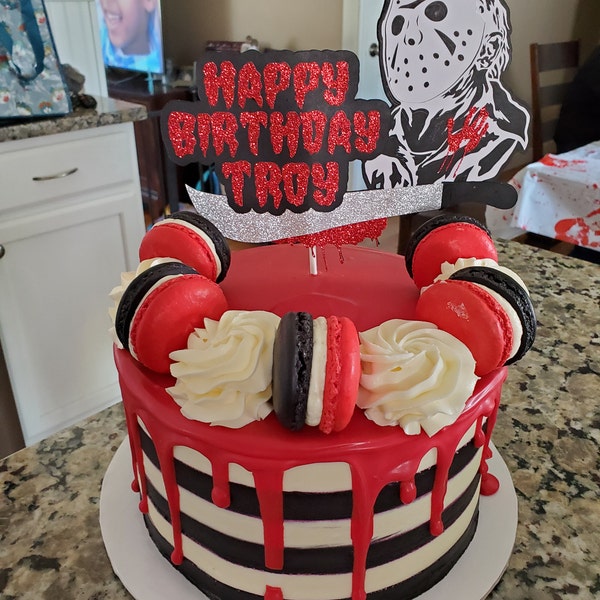 Jason Cake Topper - Friday the 13th Decor - Horror Theme - Halloween - Etsy