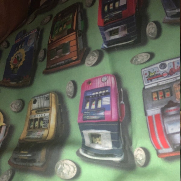 Gambling Fabric - Dean's Slot Machines on Green by Midcoast Miscellany ...