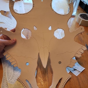 Pagan Skull Mask Leather Pattern PDF by Leatherhubpatterns - Etsy