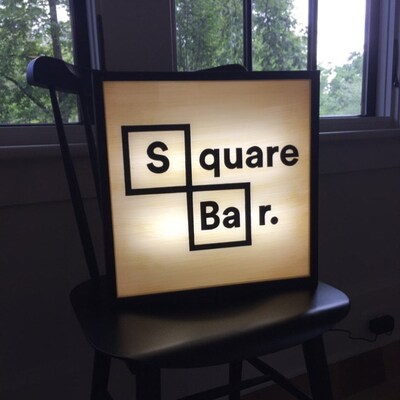 Vertical Open Sign Light Handcrafted Wooden Lightbox Unique - Etsy