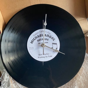 Record Clock Personalised Album Cover Art 12 Vinyl Unique Christmas ...