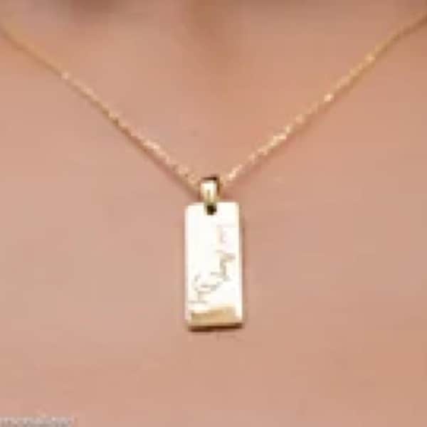 14K Solid Gold Handwriting Necklace - Personalized Jewelry Necklace ...