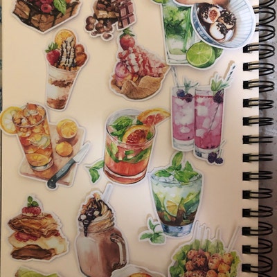 Food and Drinks Sticker Pack, Afternoon Tea, International Food Planner ...