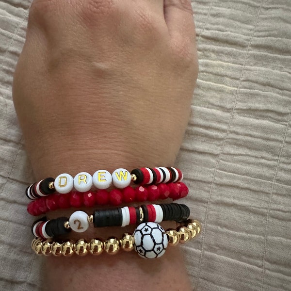 Personalized Sports Bracelets - Etsy