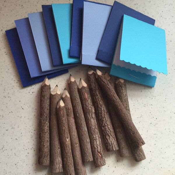 20 Matchbook Notepads Match Books Mini Note Pads in Jazzy Blues - Etsy