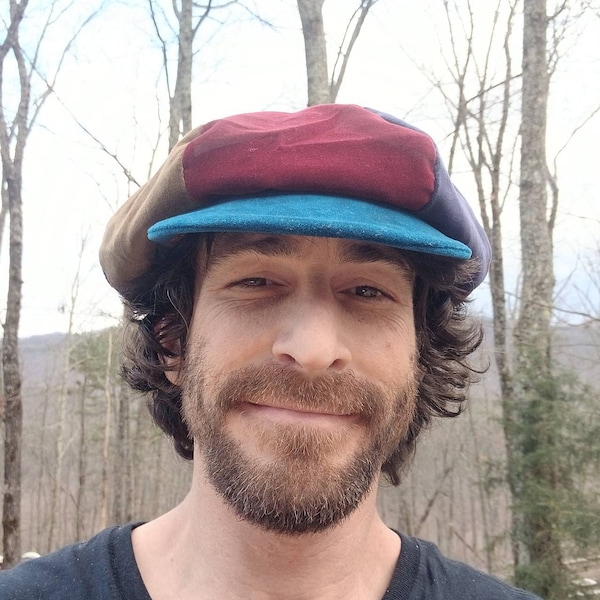 Luxury Velvet Bakers Boy Cap 70s Style Pimp Hat Bright, Dark or Muted ...