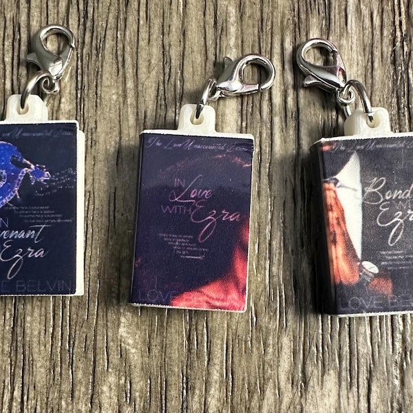 Custom Mini Book Keychain: Personalized Book Cover, Literary Gift - Etsy