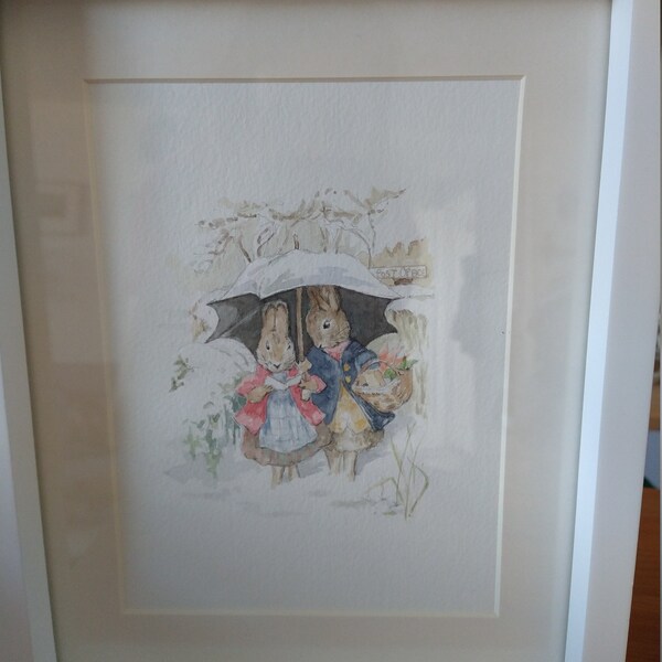 Hand Painted Original Beatrix Potter's Peter Rabbit (watercolor) - Etsy