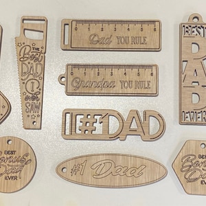 Fathers Day Keychain Bundle SVG, Dad Keychain SVG, Fathers Day SVG ...