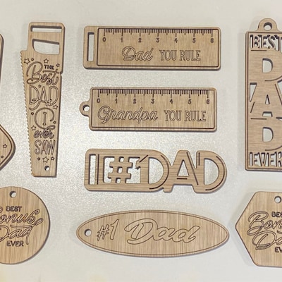 Fathers Day Keychain Bundle SVG, Dad Keychain SVG, Fathers Day SVG ...