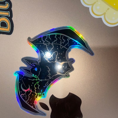 Holographic Bat Sticker - Etsy