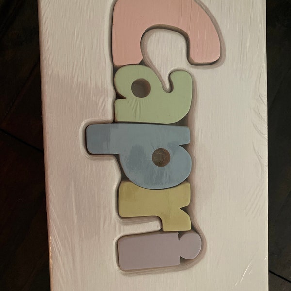 Personalized Puzzle Stool White Finish. - Etsy