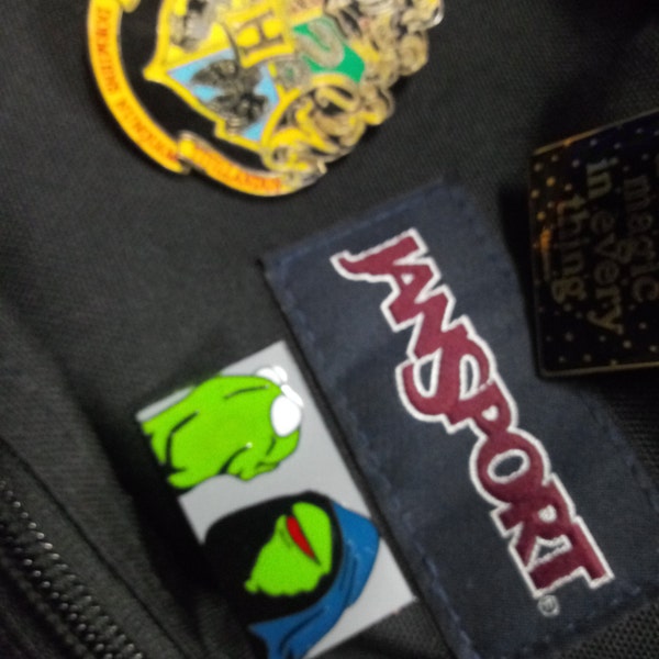 Kermit the Frog Stylized Lapel Pin - Fun Style Kermit Meme Shaped ...