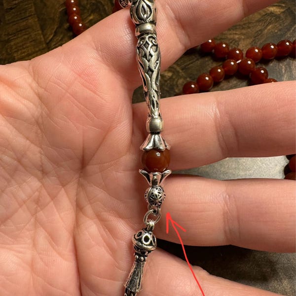 Carved Imam Camel Bone 33 Islamic Prayer Beads Misbaha Kombolo From ...