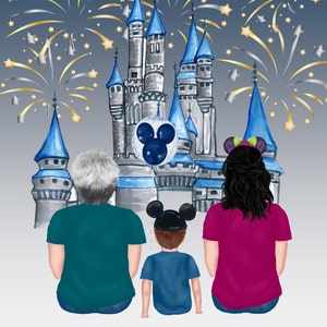 Custom Disney Inspired Portrait Personalized Print for | Etsy