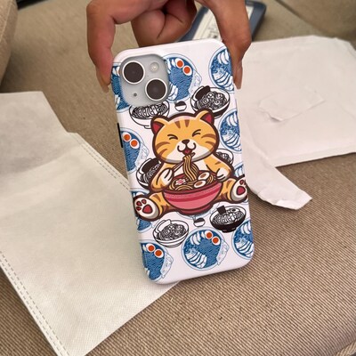 Black Style Cute Cat Kitty Japanese Art Samurai Dab Black Backpack - Etsy