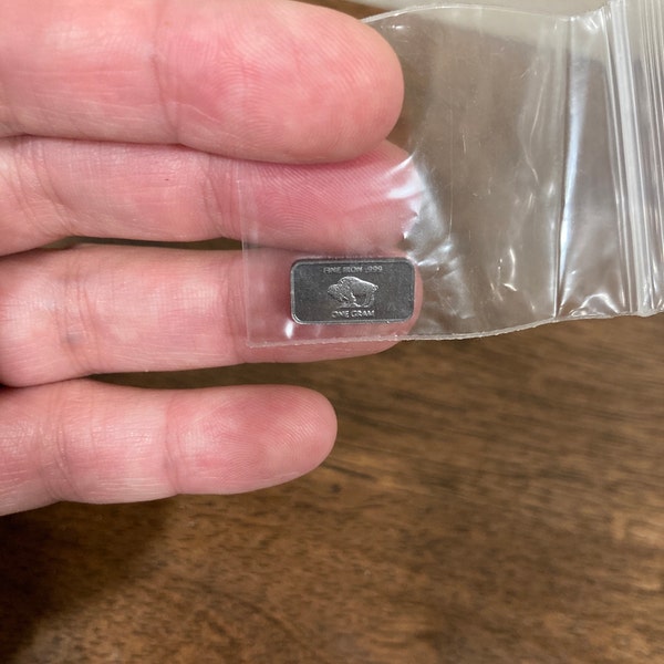 Fine .999 German Silver Ingot, One Gram Buffalo/bison Bar, Part of a ...