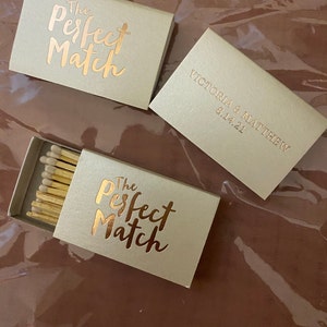 The Perfect Match Match Boxes Wedding Favor Matches, Wedding Decor ...