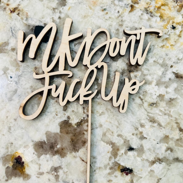 Personalized Cake Topper, Custom Text Cake Topper, Gold Cake Topper ...