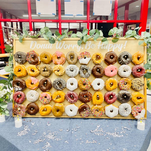 Large Tabletop Donut Wall W/STAND ~ Holds 50 or 100 Doughnuts ~ Bar ...