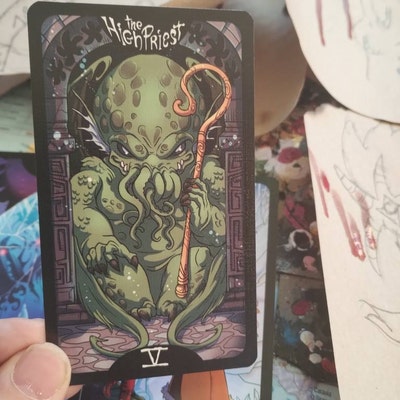 Cthulhu Mythos Poker Double Set green Edition, Black Edition & Dealer ...