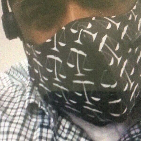 Scales Fabric - White Scales of Justice on Black by Mtothefifthpower ...