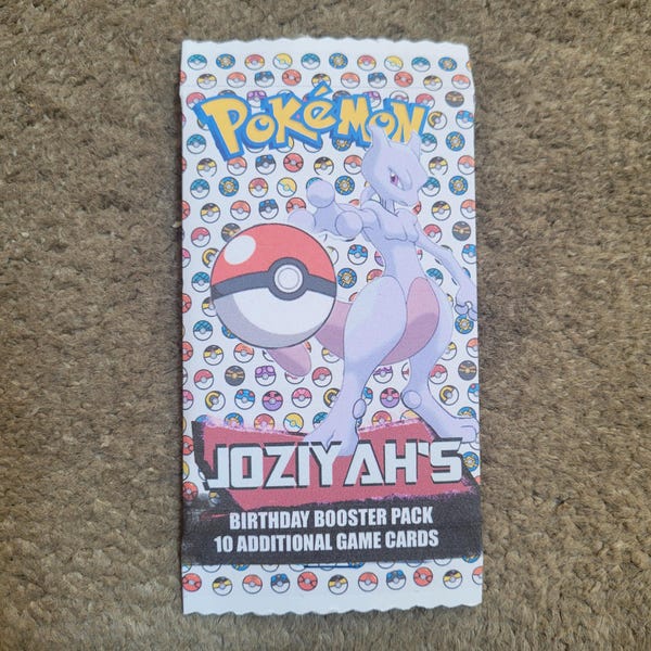 Booster Pack DIY Template PDF With Fold and Cut Guides Pokemon Pack ...