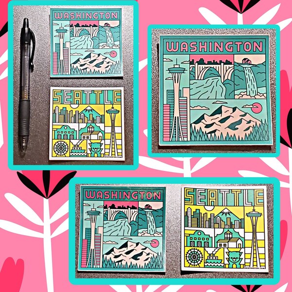 North Cascades National Park Sticker 3"x3" Vinyl, Washington State ...