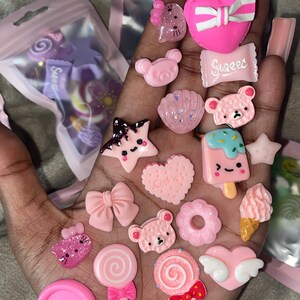 Light Pink Kawaii Assorted Charm Mix - Etsy