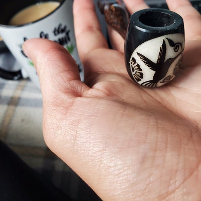 Hummingbird and Flower Smoking Pipe Handcrafted Smoking Bowl Handmade ...
