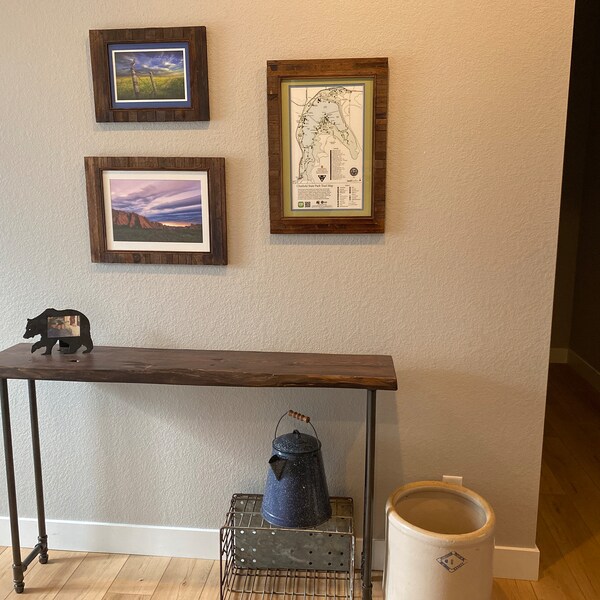 Narrow Console Handmade Table, Reclaimed Wood Table, Long Sofa Table ...